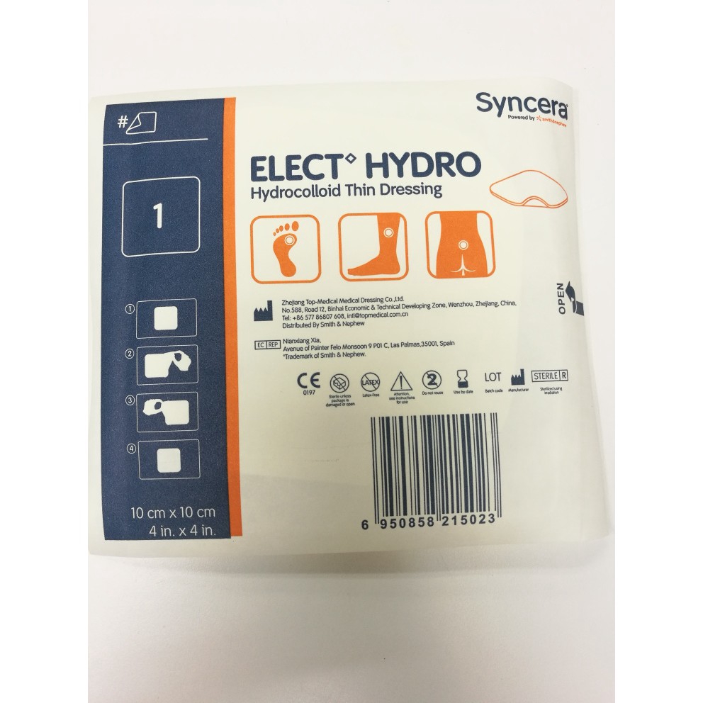 Syncera Smith & Nephew Elect Hydro Hydrocolloid THIN / BORDER Dressing ...