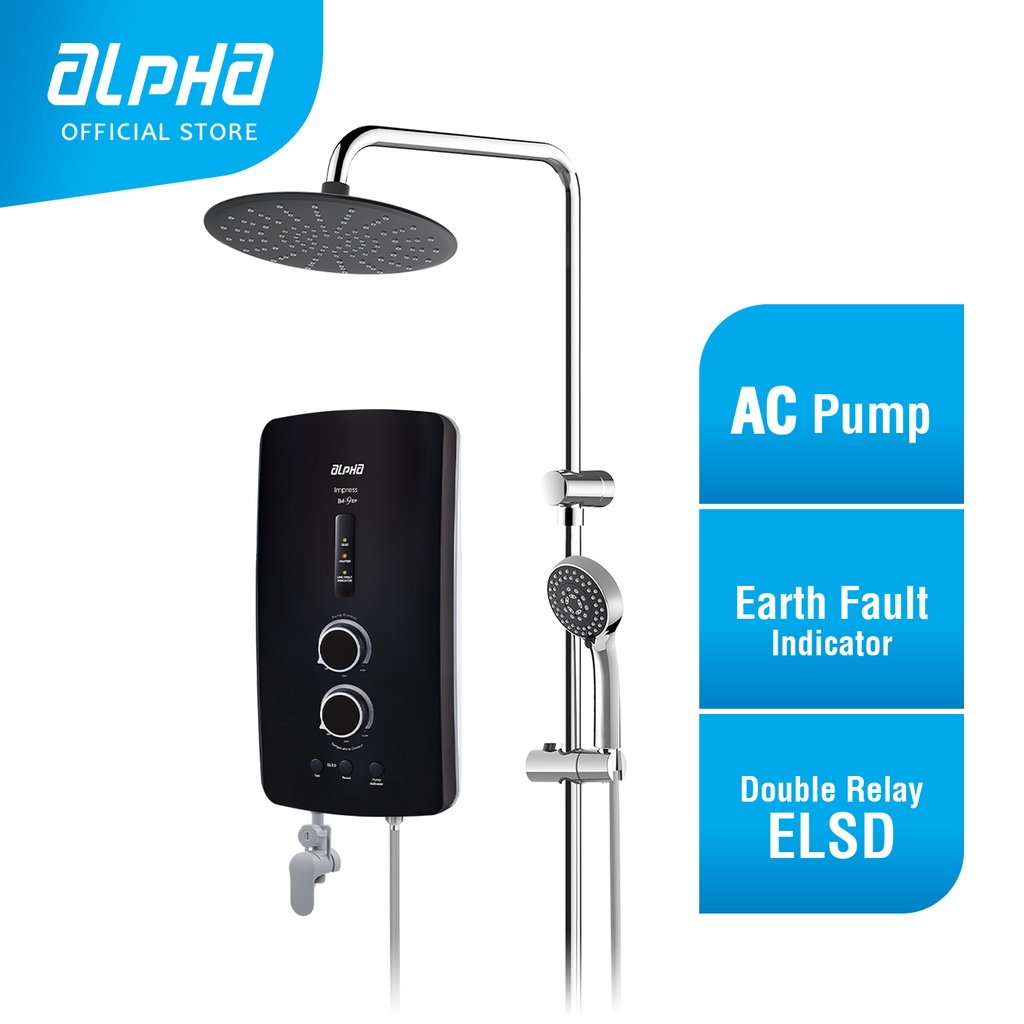 ALPHA IM9 EP Plus Rain Shower Instant Water Heater AC Pump | Shopee Malaysia