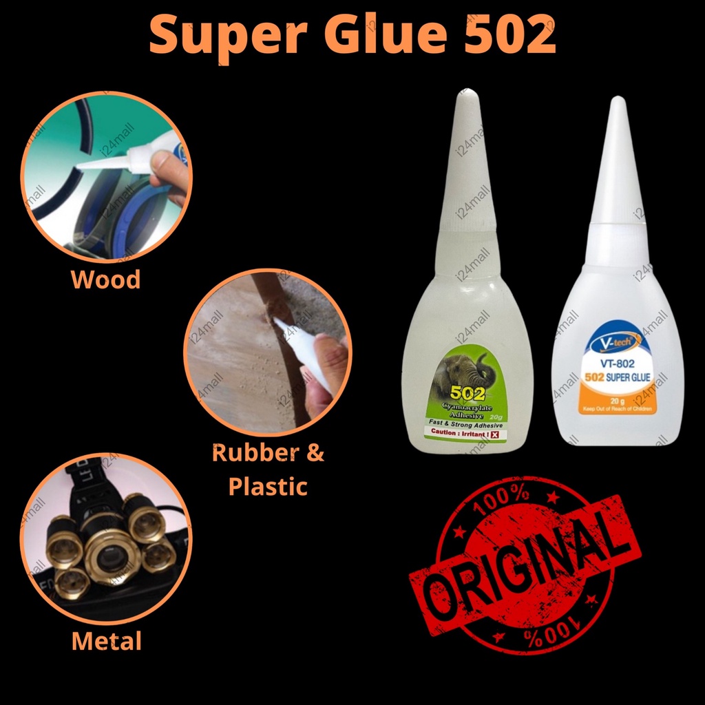 VTech 502 Super Glue Gam Shoe Glue Elephant Glue Gajah Gam Fast Dry 3 ...