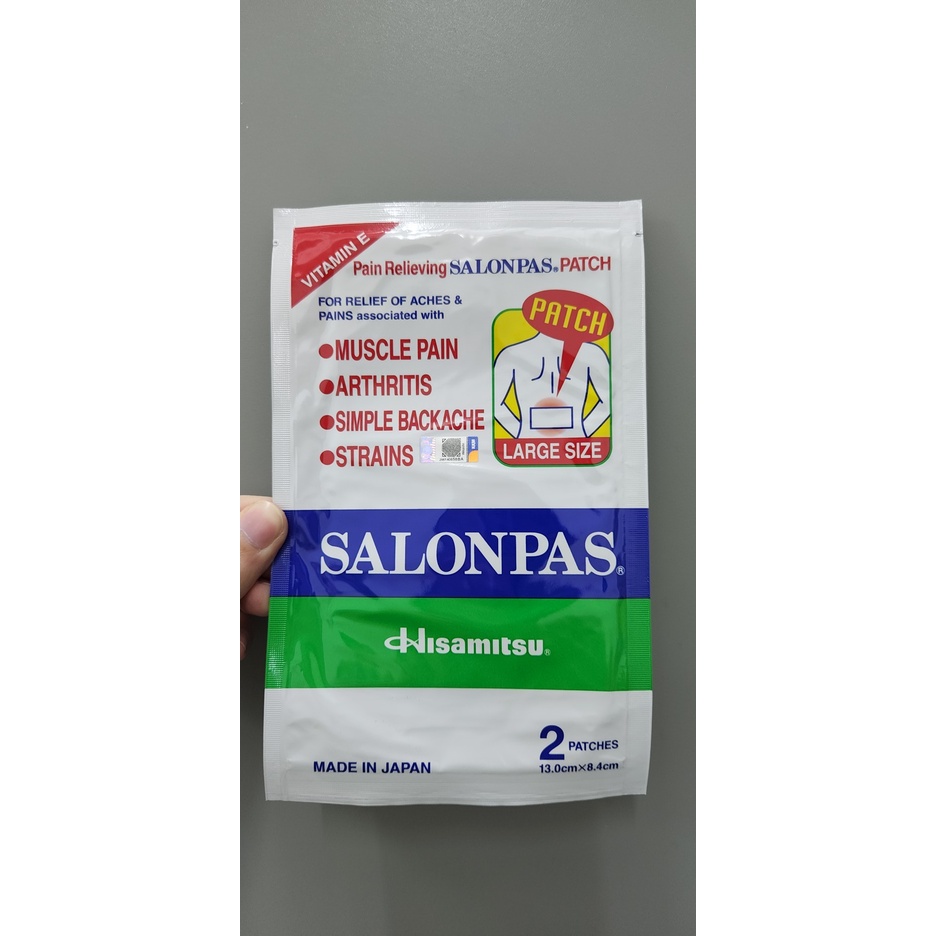 Salonpas Patch Large Size (2's x 13cm x 8.4cm) | Shopee Malaysia