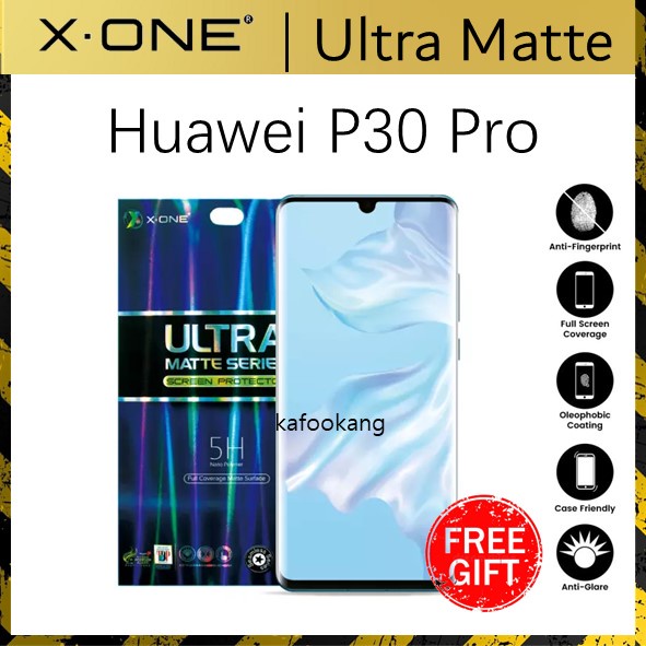 Huawei P30 Pro X-One Ultra Matte Series Screen Protector + Anti Blue Light Seamless - Blue ...