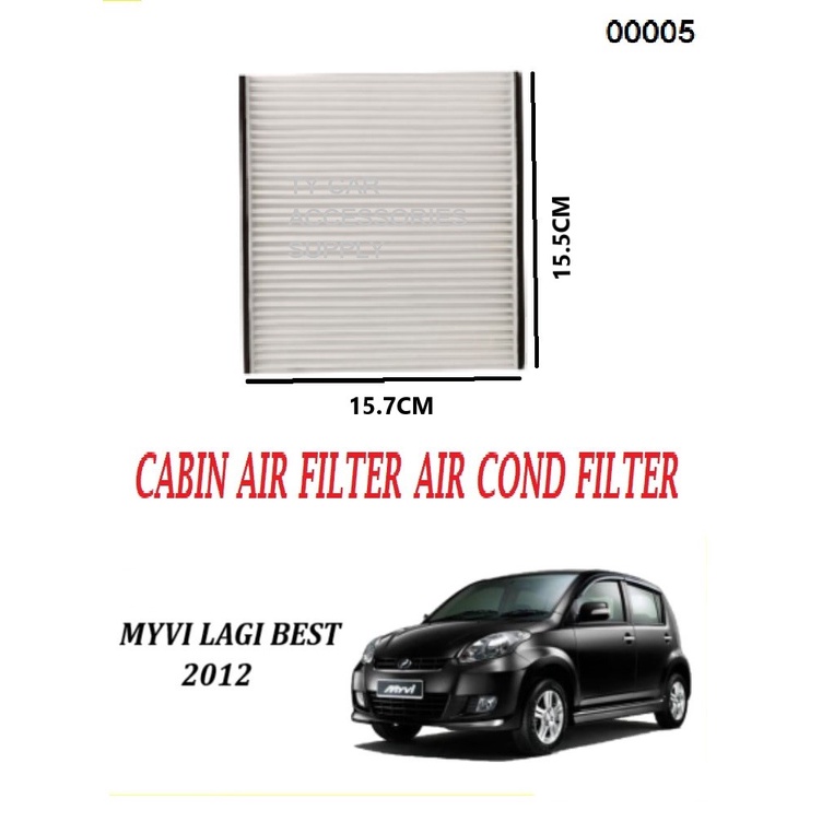 CABIN AIR FILTER PERODUA MYVI LAGI BEST | Shopee Malaysia