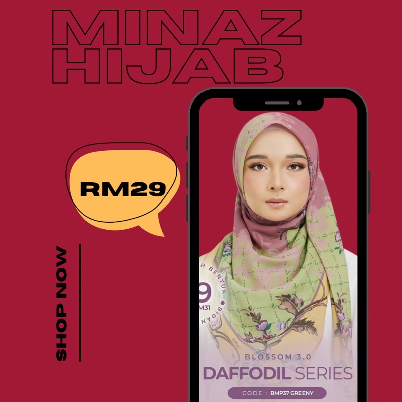 Viral Hot Minaz Hijab Blossom 3.0 New Release Mampu Milik | Shopee Malaysia