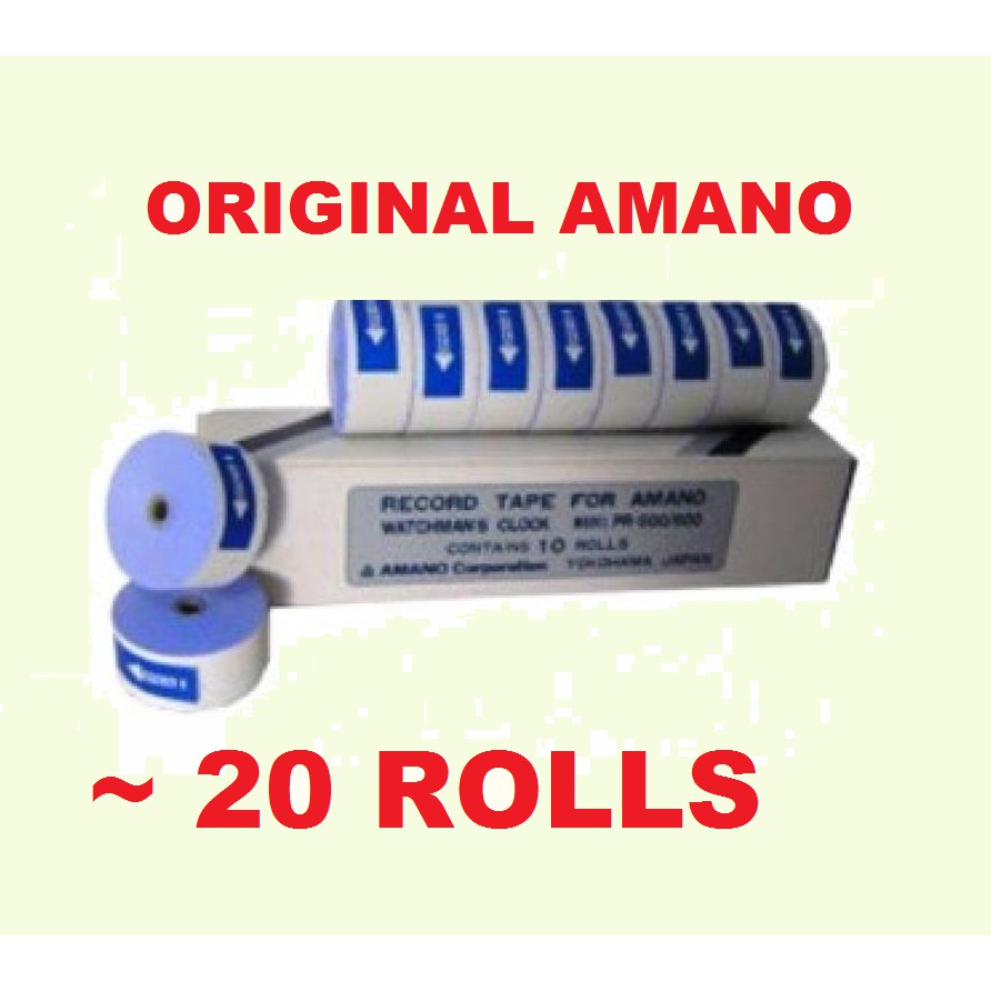 (20 ROLLS) AMANO PR600 WATCHMAN CLOCK PAPER ROLLS | Shopee Malaysia