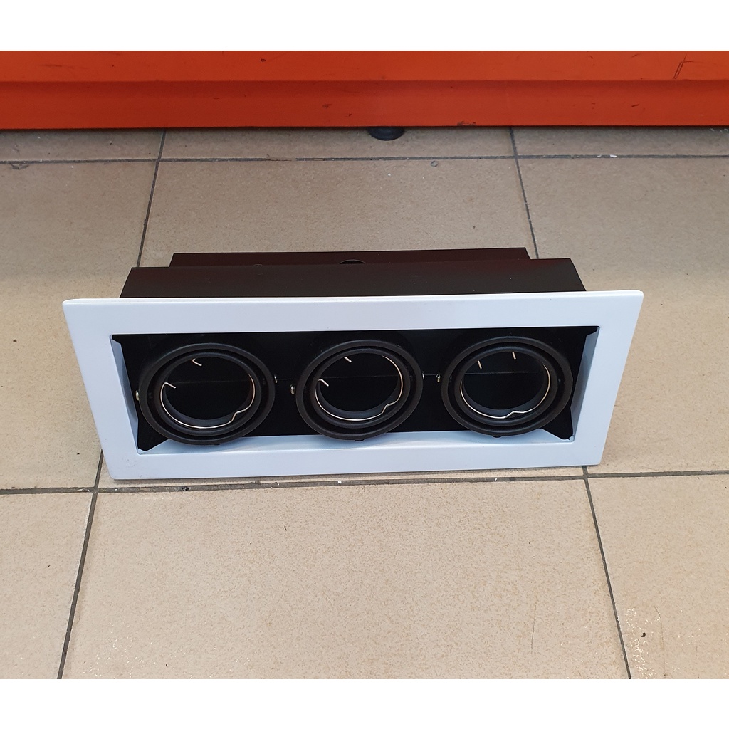 3HEAD MR16 RECESSED SPOTLIGHT / LED DOWNLIGHT / EYEBALL / HALOGEN LIGHT ...