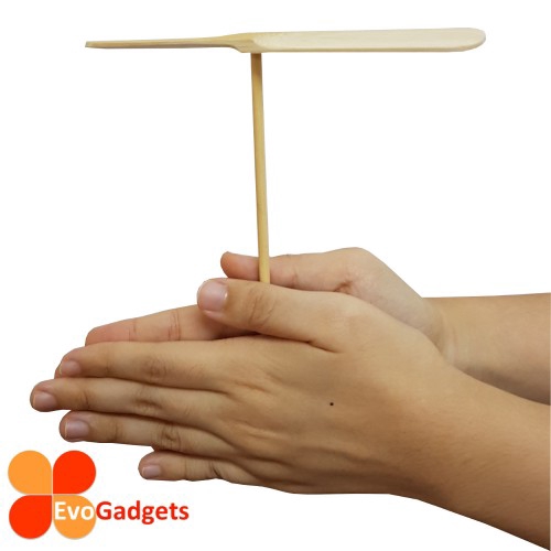 Eco Friendly Wooden Unpainted Hand Spin Propeller Toy | Shopee Malaysia