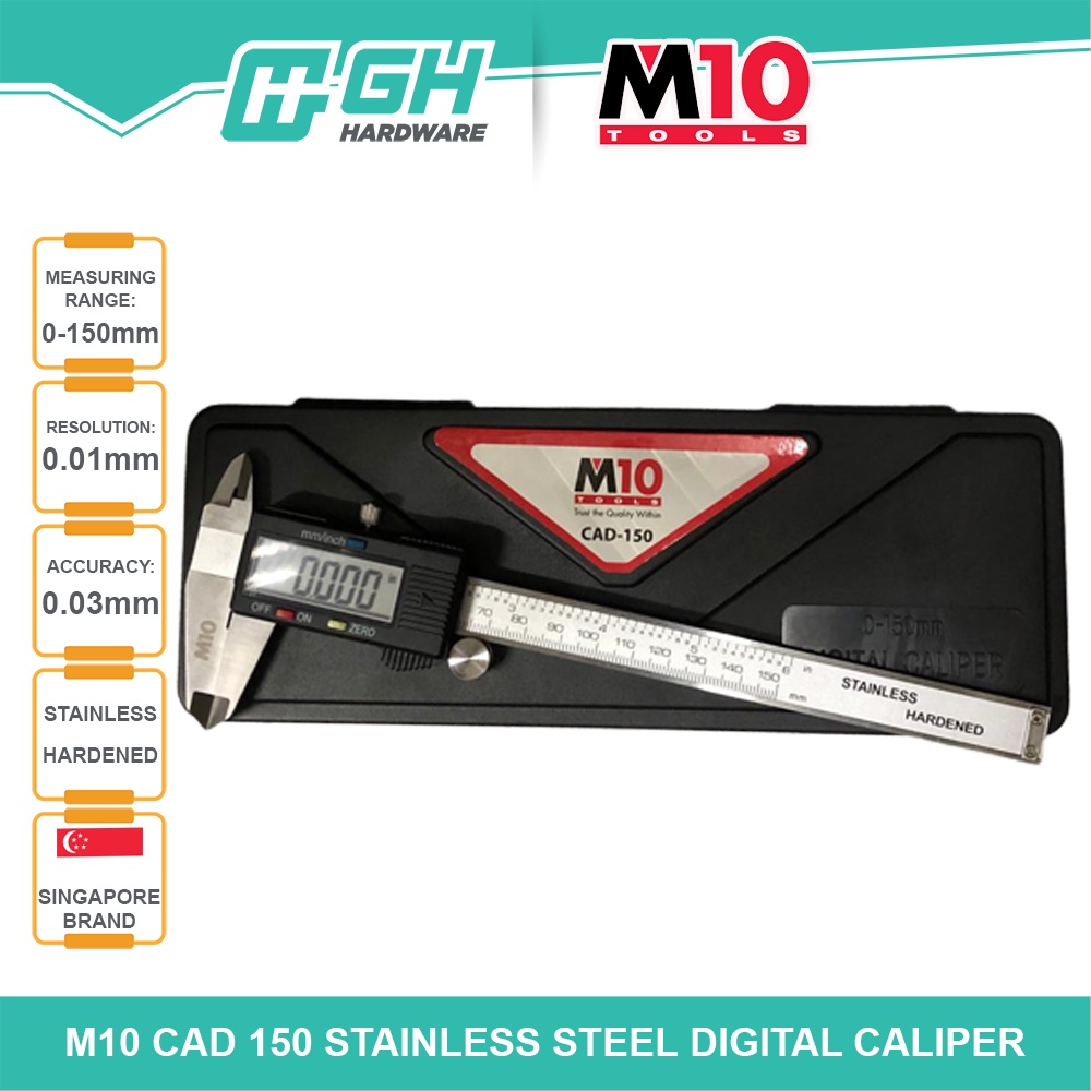[ GH HARDWARE ] M10 Stainless Steel Digital Caliper ( CAD 150 / CAD 200 ...