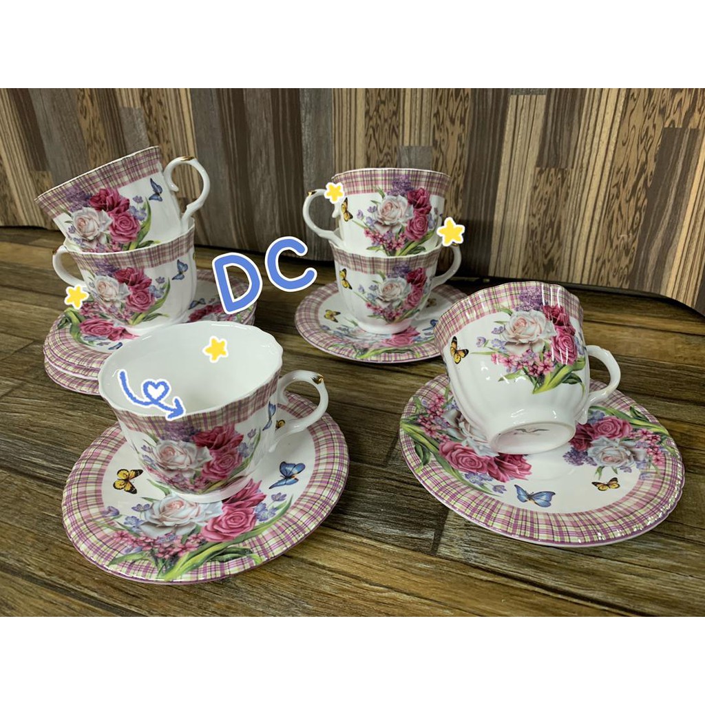 Flora Tea Cup & Tea Plate / Cawan & Pinggan Teh Flora | Shopee Malaysia