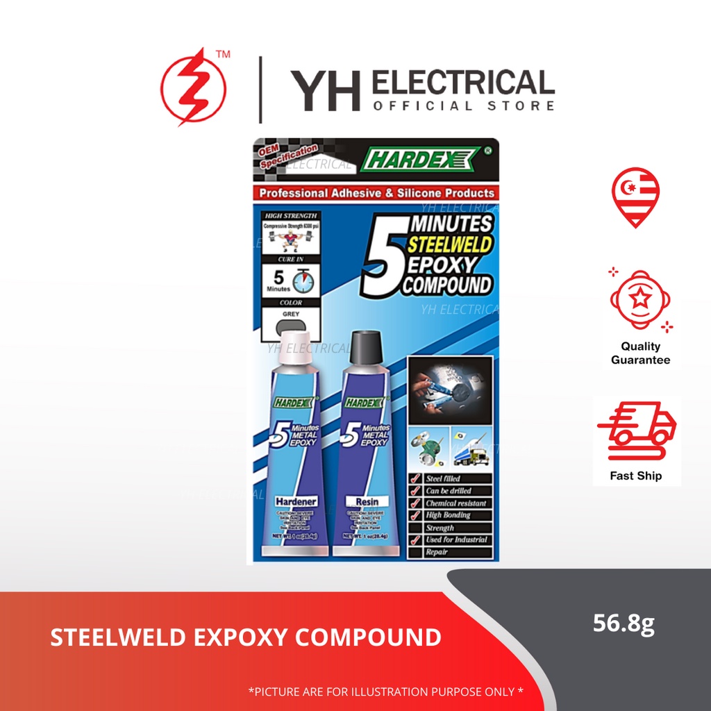 HARDEX 2 TAN/STEELWELD EXPOXY COMPOUND | Shopee Malaysia