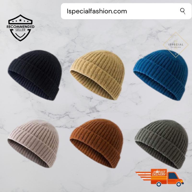 [ Ready Stock ] Topi Fashion Short Colourful Beanie snow cap Fashion ...