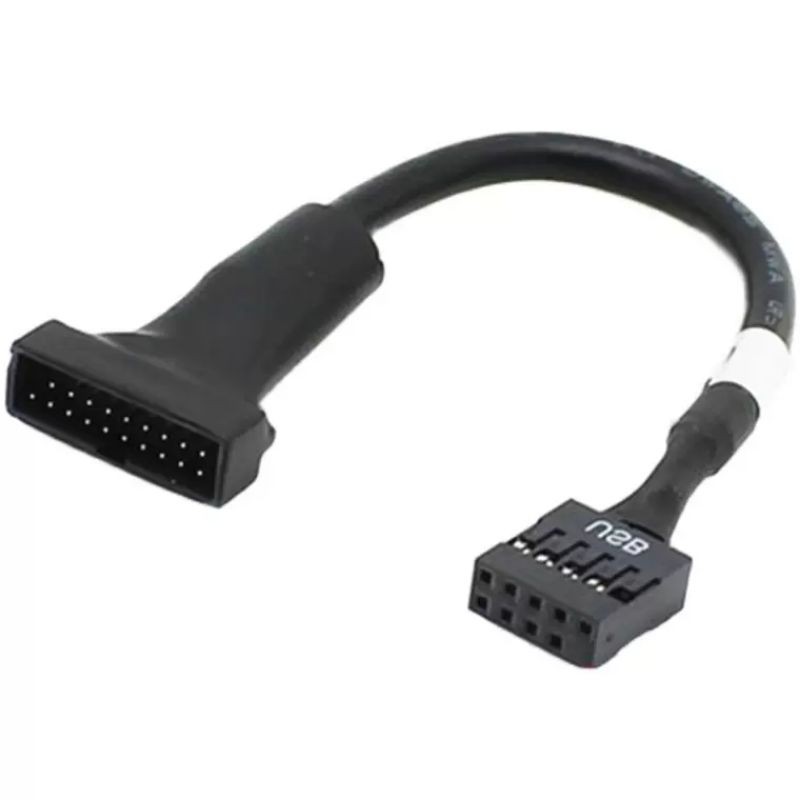 USB 3.0 to 2.0 19 Pin to 9 Pin Converter Adapter Front Panel Header ...