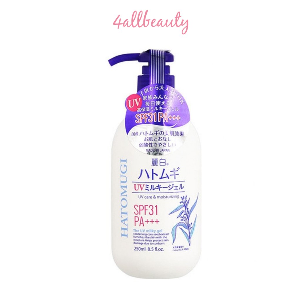 Reihaku Hatomugi Face/Body UV Milky Gel SPF 31 PA+++ 250ml 27732 ...
