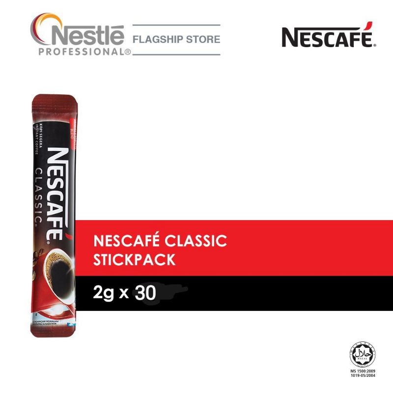 30's Nescafe Classic coffee Stick pack/stickpack/sachet 30 x 2g ...