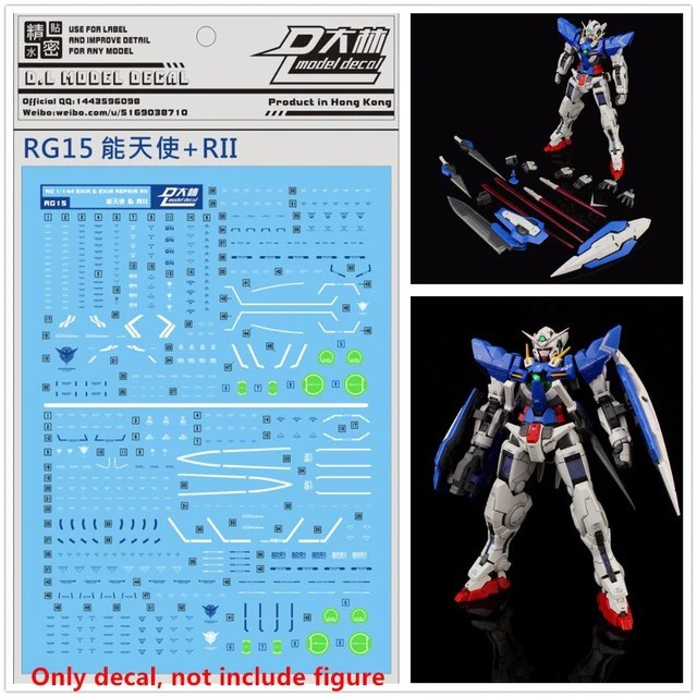 Dalin RG Gundam EXIA water slide decals | Shopee Malaysia