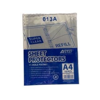 Astar Super Clear Sheet Protectors Refill (013A / A4 Size / 10pcs / 11 ...