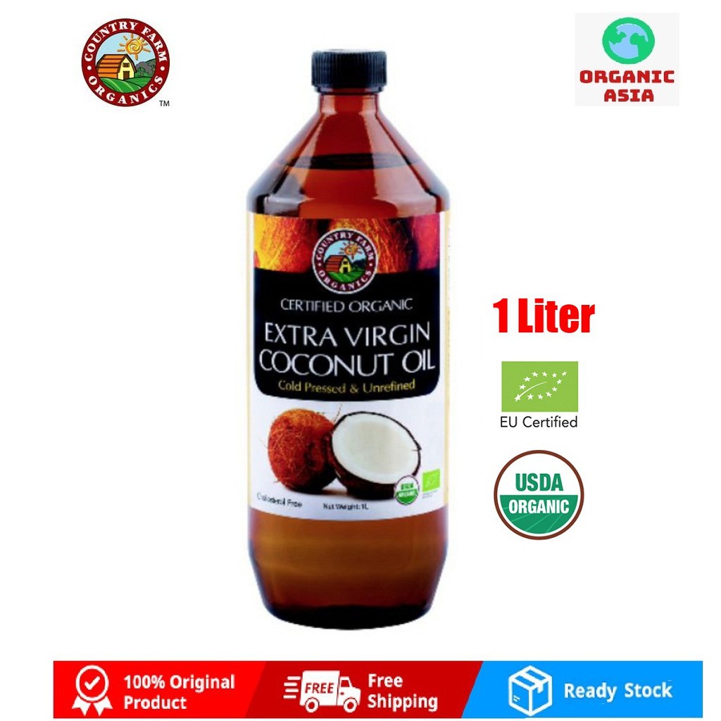 Country Farm Certified Organic Extra Virgin Coconut Oil 1 Litre (Without 100ml) | Shopee Malaysia