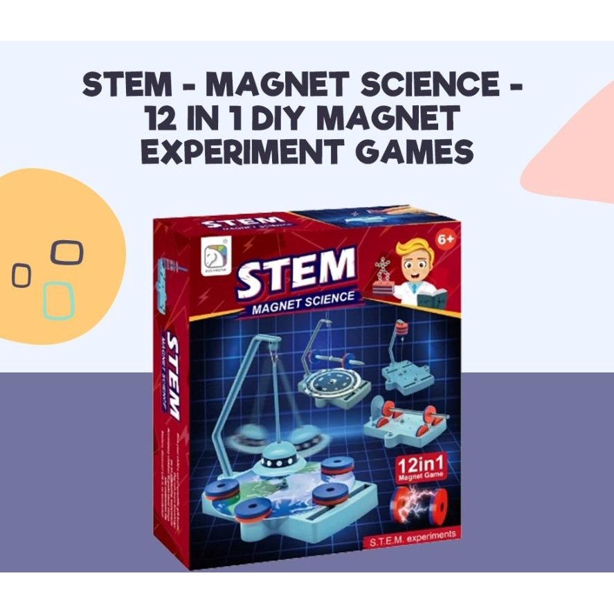 STEM Magnet Science 12 in 1 DIY Magnet experiment games educational ...
