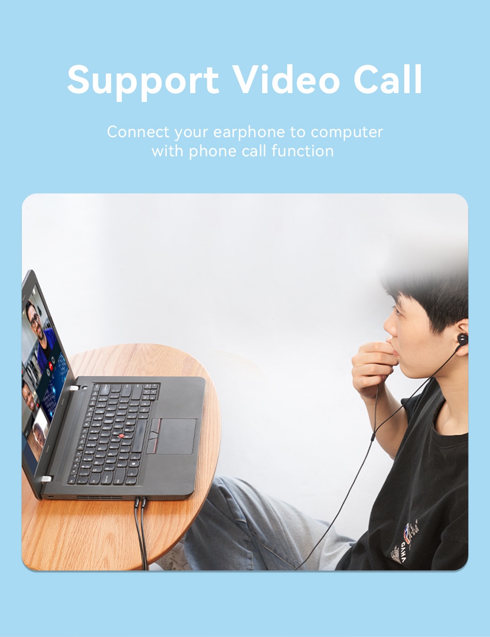 Vention Audio Cable 2 TRS 3.5mm Male to Female Audio Cable Phone Call ...