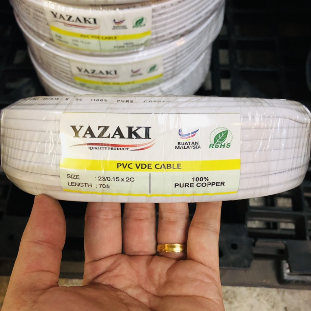 YAZAKI PVC VDE Cable 2C x 23/0.15 PVC Insulated Cable Wire 100% Pure ...