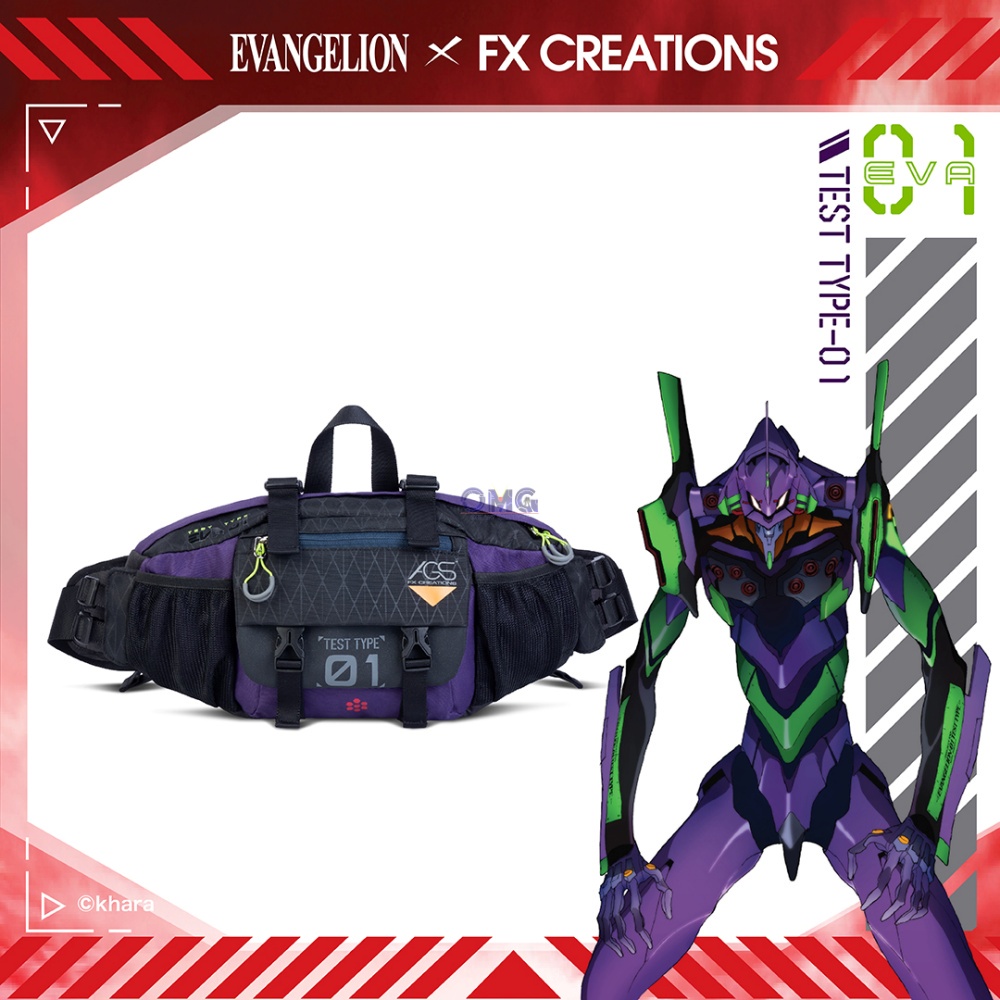 FX Creations EVA Unit-01 Waist Bag Evangelion Bags Chest Bag Waist Beg ...