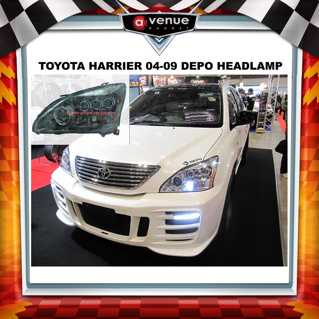 TOYOTA HARRIER 2004-2012 DEPO TRIPLE PROJECTOR HEAD LAMP HEADLIGHT ...