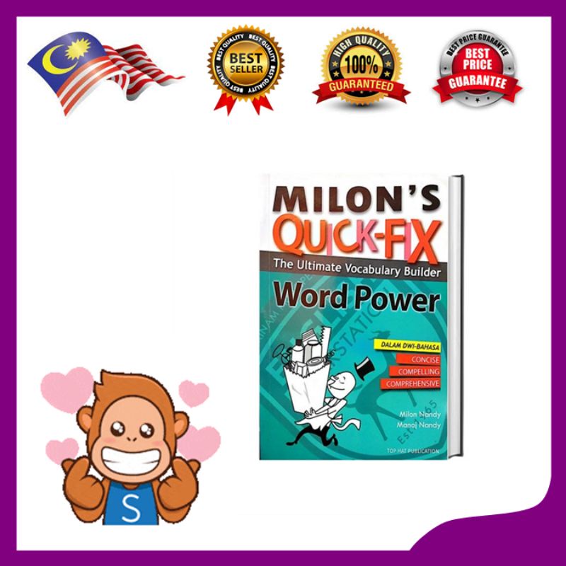 🔥HOT BI🔥MILON'S QUICK-FIX : The Ultimate Vocabulary Builder Word Power | Shopee Malaysia
