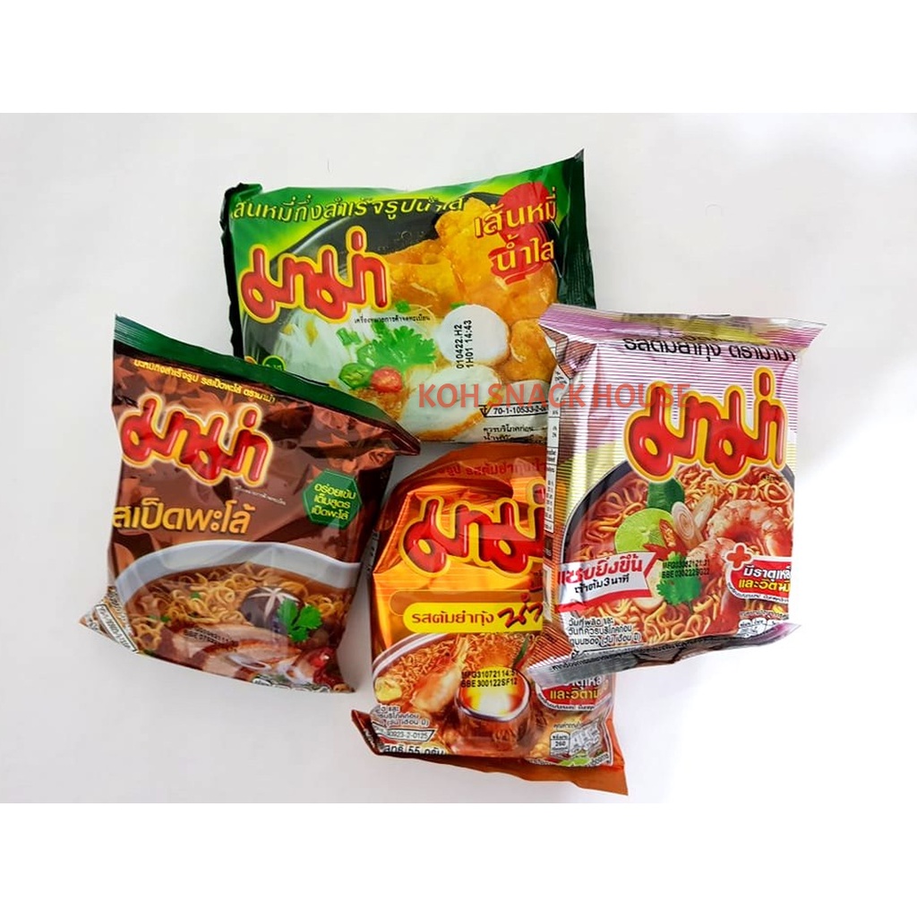Original Thailand MAMA Instant Noodles Pack 55g 泰国妈妈面 (Shrimp TomYum ...