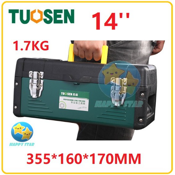 HIGH QUALITY TUOSEN TOOL BOX 14" 17" 19" TOOLBOX STORAGE BIG HANDLE ...