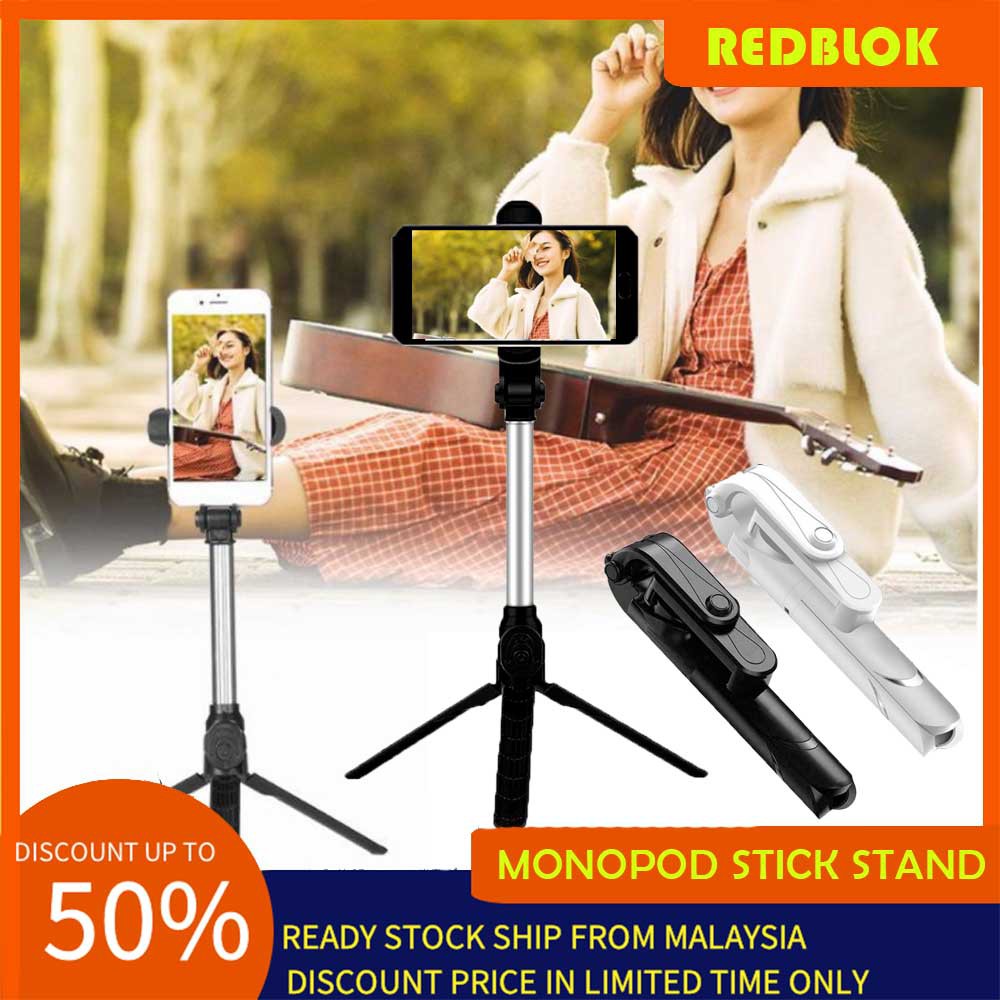 🔥 READY STOCK 🔥Redblok XT-05 Selfie Stick Live Stand Phone Monopod ...