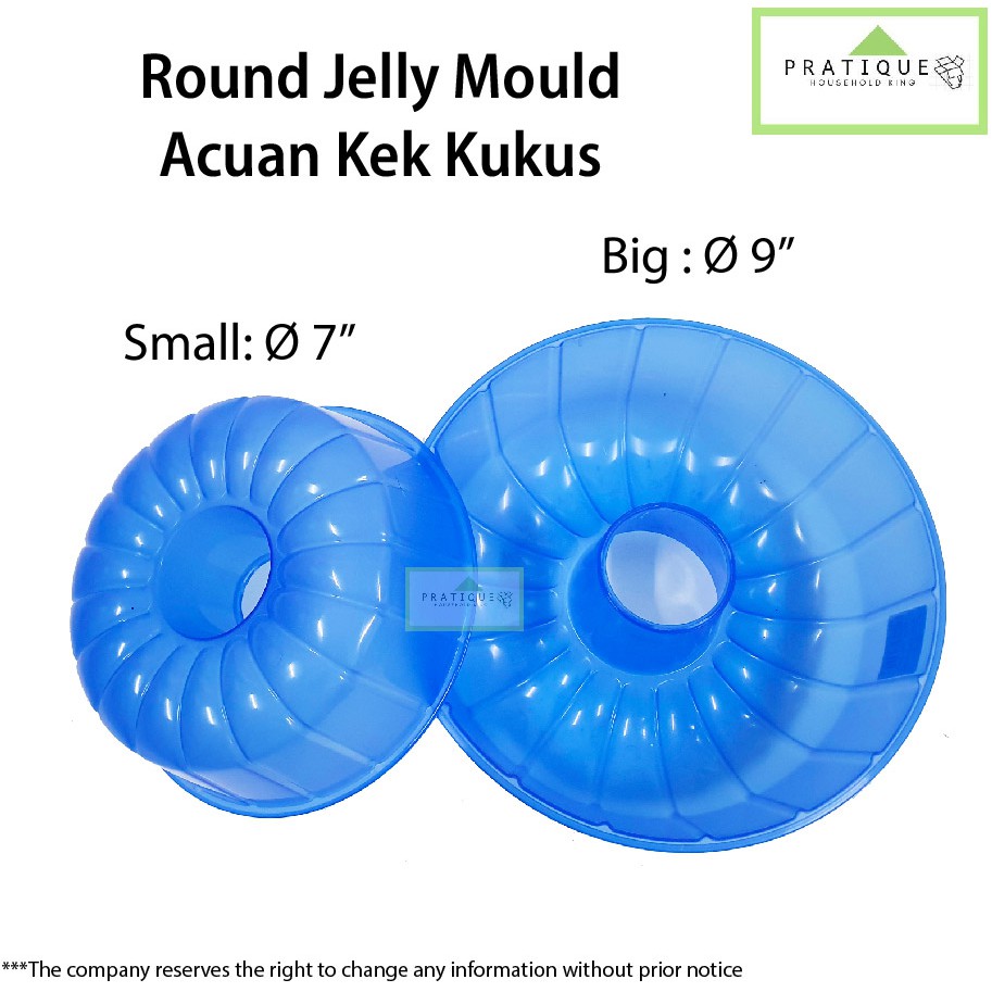 7"/ 9" Blue Round Jelly Mould/ Acuan Bulat Kek Kukus/ Jelly Puding ...