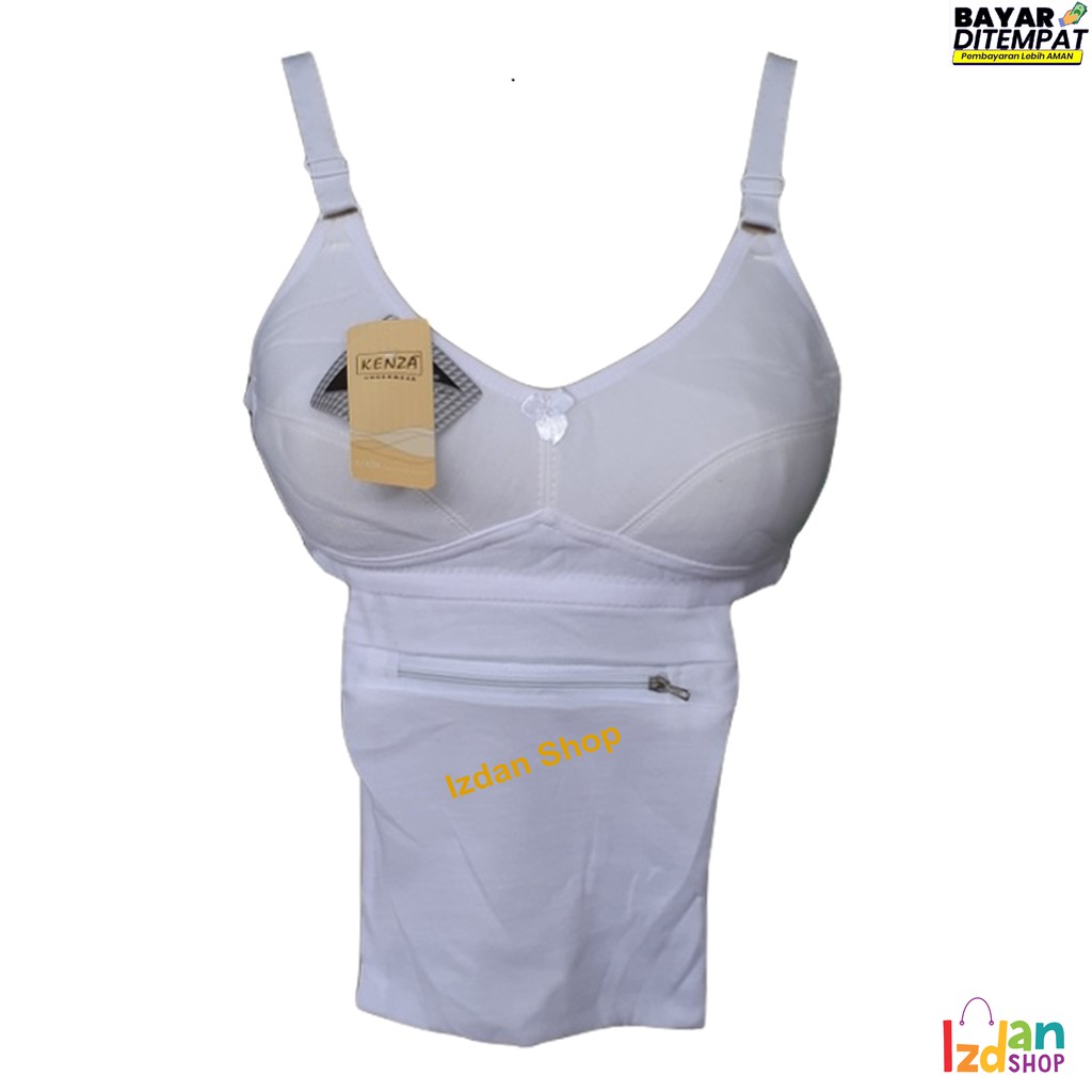 PUTIH Kenza Hajj Umrah Bra With White Pockets Without Wire by Izdanshop ...