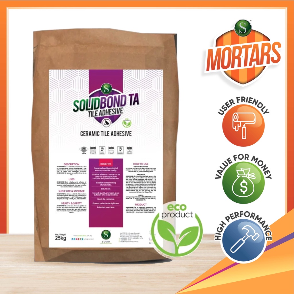 SOLIDBOND TA DELUXE/SUPERIOR Ceramic Tile Adhesive (25KG) | Shopee Malaysia