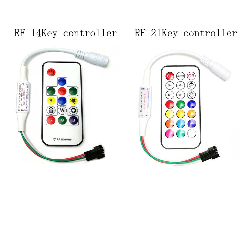 Xnbada RF 14key 21key mini little led pixel strip light controller for ...