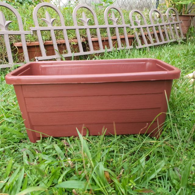 Ready Stock Flower Pot Pasu Bunga Petak Panjang 23.5cm x 14.5cm ...