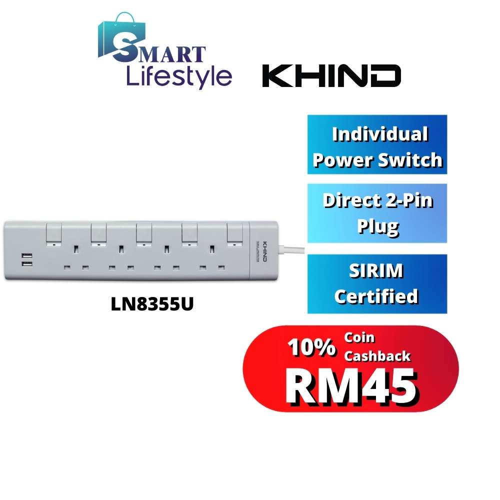 KHIND Trailing Socket LN8355U LN8354U | Shopee Malaysia