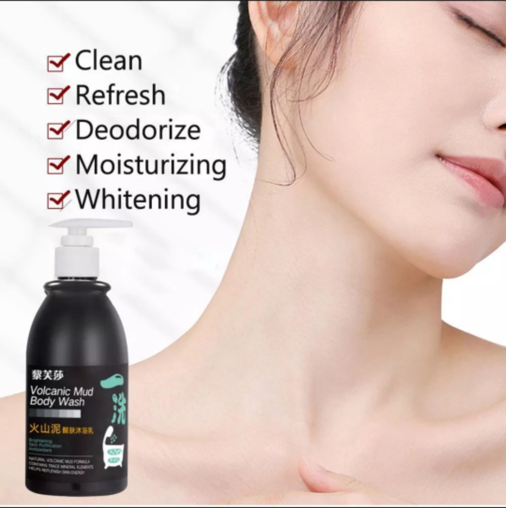 Sabun mandi badan putih volcanic mud body wash shower whole body care ...