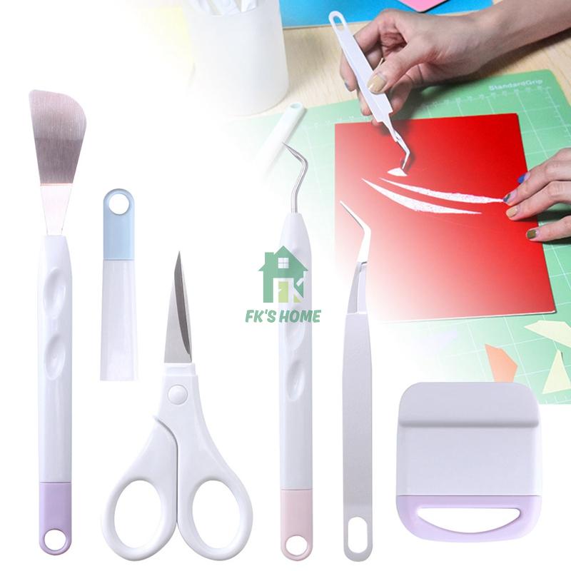 5PCS Craft Vinyl Weeding Tools Set Basic Vinyl Tool Silhouettes Cameos ...