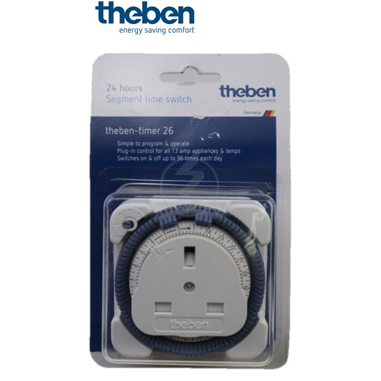 THEBEN 24 hours plug in segment timer time Switch (Germany)(13Amp ...