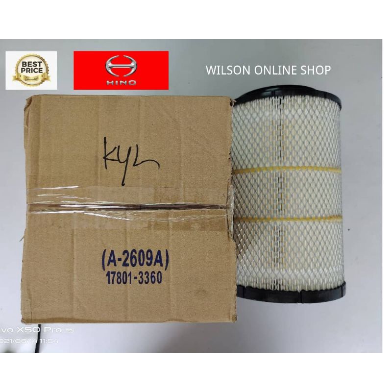 Air filter 17801-3360 Hino Validus JO5D JO7E | Shopee Malaysia