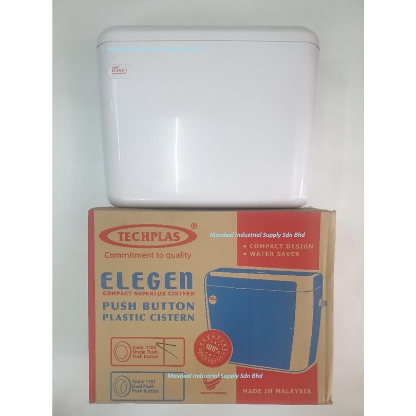 Original TECHPLAS ELEGEN 1102 Single Flush Push Button Low Level ...
