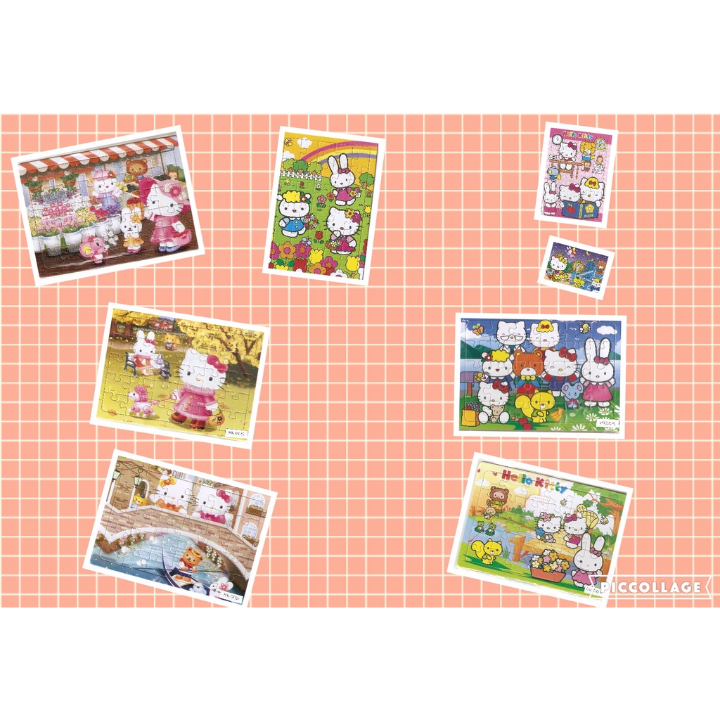 10cm x 14cm Mini Jigsaw Puzzle Cartoon Kartun Kucing Design Hello Kitty ...