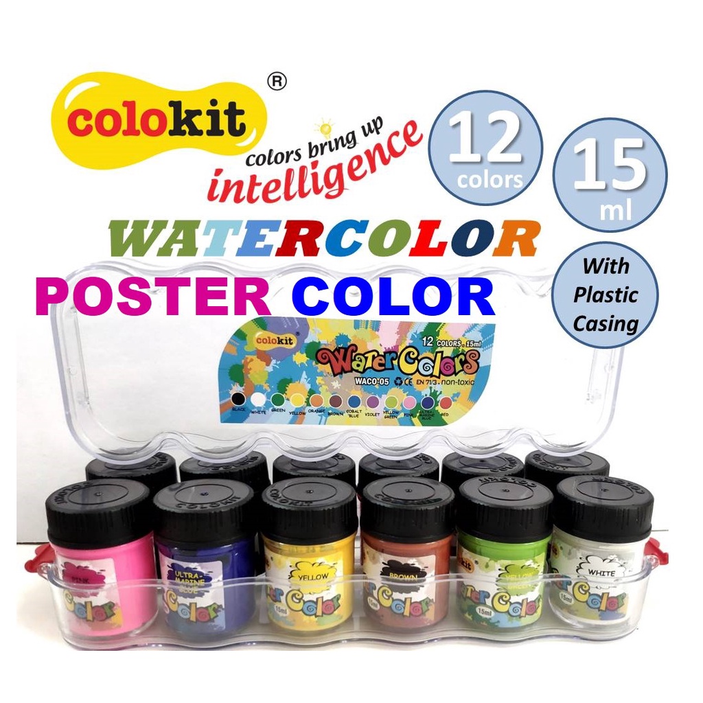 Colokit Watercolor Set 12 Water Color Poster Color WACO 05 (Warna Air ...