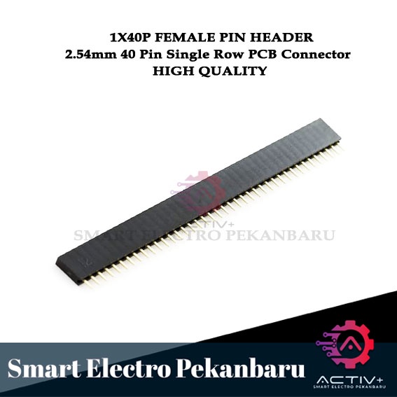 HITAM High QUALITY 1X40P Female Pin Header 2.54mm 40 Pin Single Row PCB ...