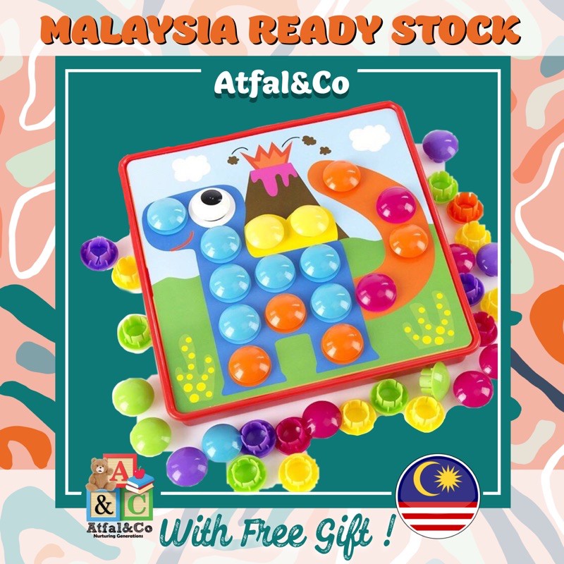 Button Nails Game Play Kids Montessori Motor Skills 🍄 | Shopee Malaysia