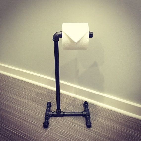 (Besi tandas kertas tempat)Bathroom Toilet Paper Roll Holder with Stand ...