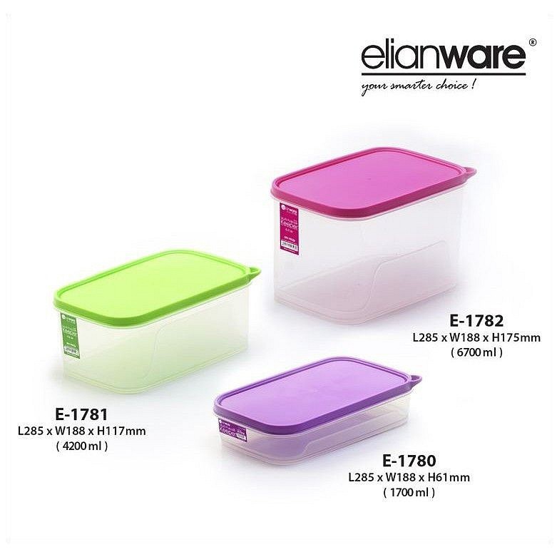 Elianware E-1780 E1782 Multipurpose Keeper, Food Container | Shopee ...