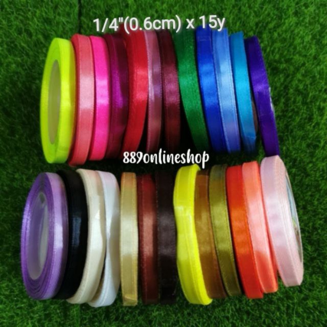 1/4" (0.6cm) Satin Ribbon X 15yds | Shopee Malaysia