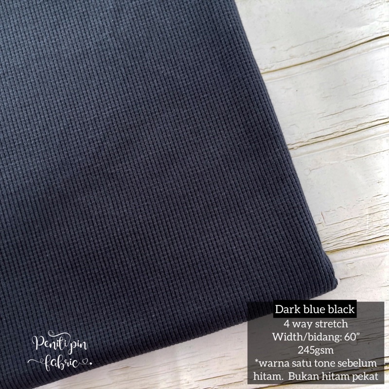 Kain knit waffle fabric plain red black khaki brown green purple pink ...