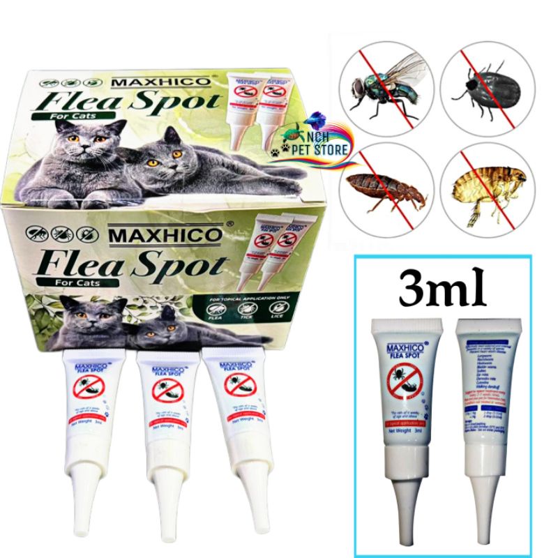 Maxhico Flea Spot for Cat Tick Lice Parasite Topical Treatment Ubat ...