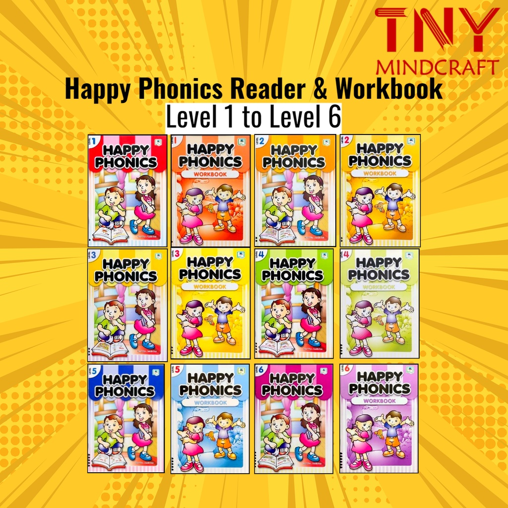 [TNY] Happy Phonics Reader & Workbook (Level 1-6) - Sasbadi DAYA ...